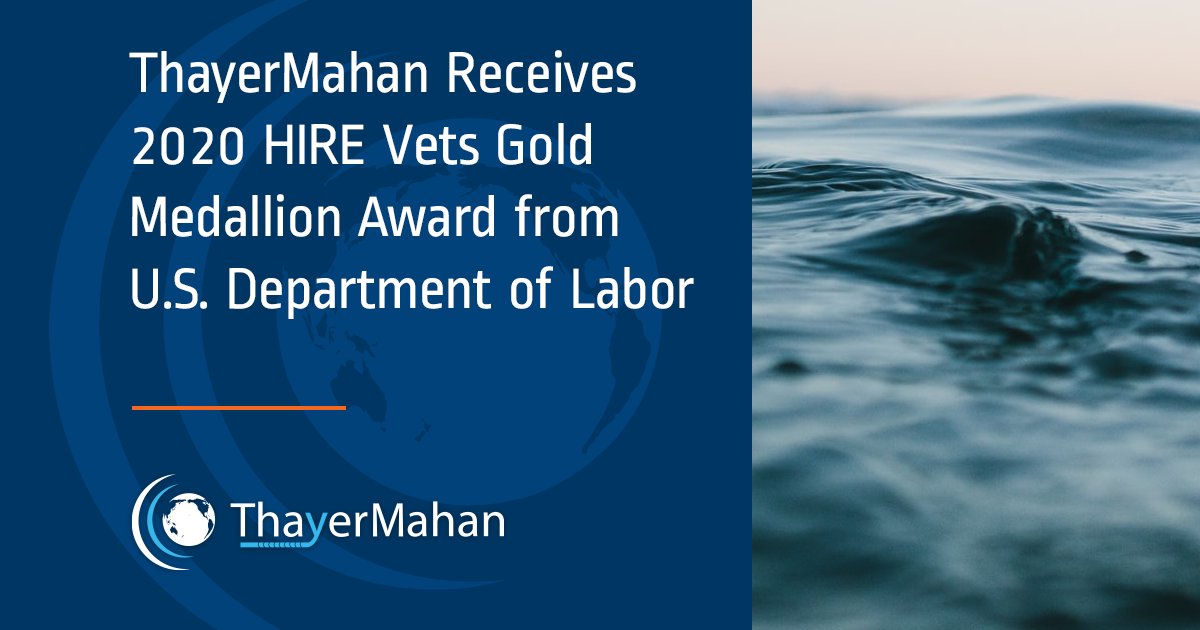 ThayerMahan Receives 2020 HIRE Vets Gold Medallion Award from U.S ... ThayerMahan Receives 2020 HIRE Vets Gold Medallion Award from U.S ...